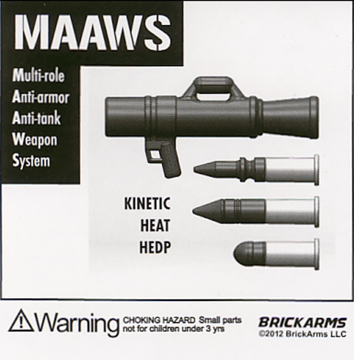 BrickArms MAAWS Anti Tank Weapon for Minifigures NEW Gunmetal ...