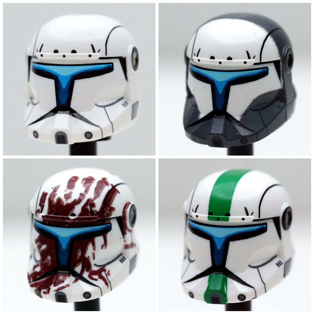 Custom Realistic Clone Commando Helmet Star Wars Minifigures -Pick Sty ...