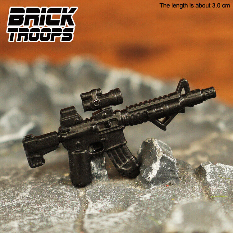 Custom M4 Rifle Variants for Minifigures -Pick Color!- NEW Brick Troop ...