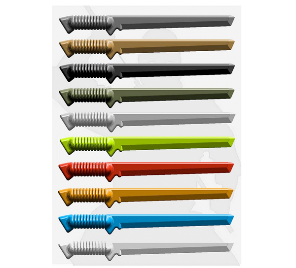 Brickarms Tactical Sword Custom Weapon for Minifigures -Pick your Colo ...