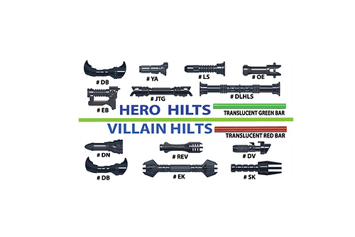 Custom Hero vs. Villain (BLACK) Hilt Pack for SW Minifigures-by BKB ...