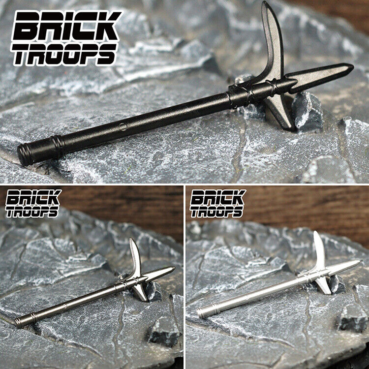 Custom Halberd Weapon for Minifigures -Pick Color!- NEW Brick Troops L ...