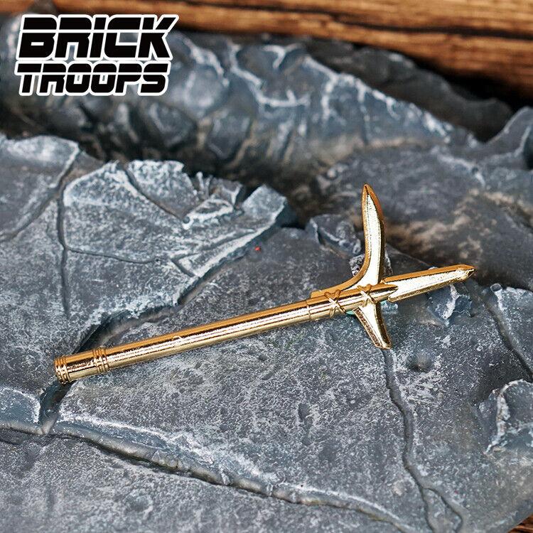 Custom Halberd Weapon for Minifigures -Pick Color!- NEW Brick Troops L ...
