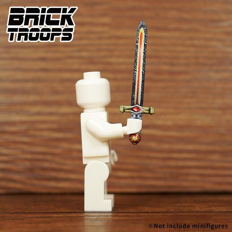 Leyile Custom Knight Sword A for Minifigures -Pick Color!- Castle Weap ...