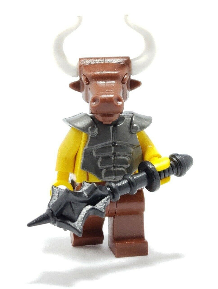 Custom MINOTAUR HEAD With HORNS for Minifigures -Pick your Color ...