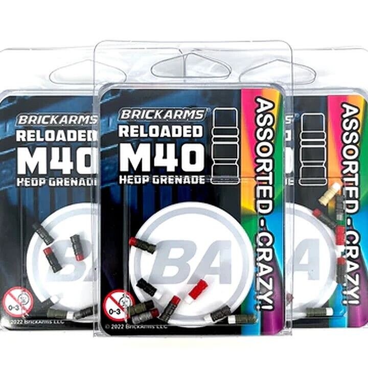 Brickarms M40 HEDP Grenade 8 pack (Reloaded) For Minifigures -Pick Col ...