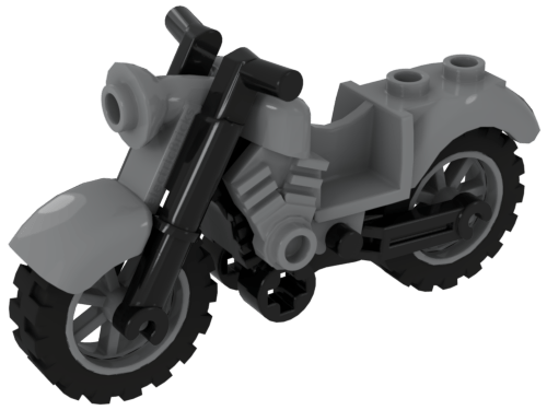 Lego Motorcycle Vintage Style for Minifigures - Light Gray- 6866 ...