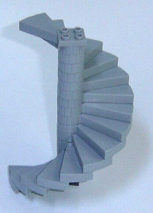 Lego Spiral Staircase Assembly -Light Gray- 16 Steps Harry Potter ...