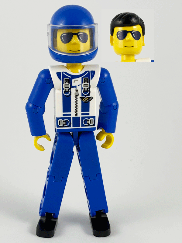Lego Technic Figure Blue Legs, Helmet -tech038a- 8232 8222 – Nashvegas ...