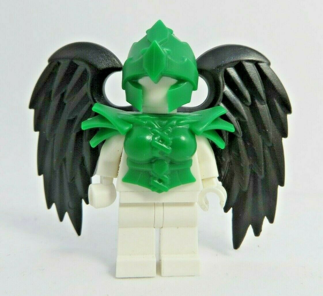 Custom HARPY Green Armor, Helmet & Black Wings for Minifigures ...
