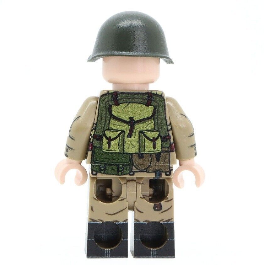 WW2 Soviet Rifleman (M35) Minifigure Custom Printed NEW United Bricks ...