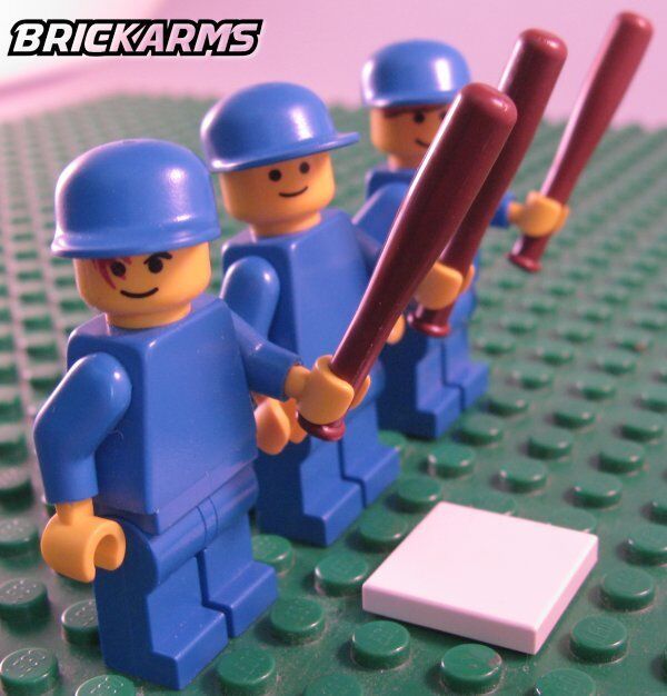 BrickArms BASEBALL BAT for Minifigures -Dark Brown- Minifig Accessory ...