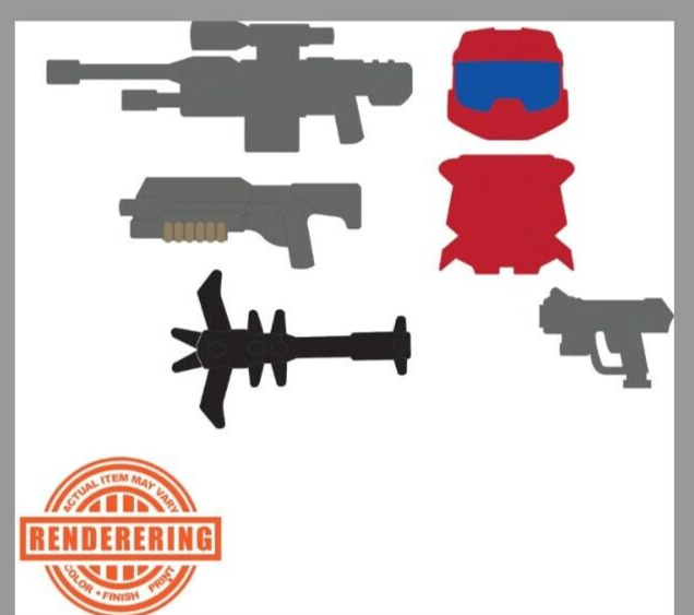 Custom Space Marine Spartan Accessory Pack for Minifigures -Red ...