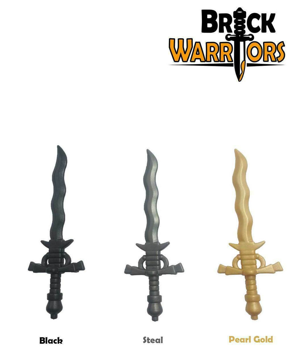 Custom FLAMBERGE Knight Templar Sword for Castle Minifigures Black or ...