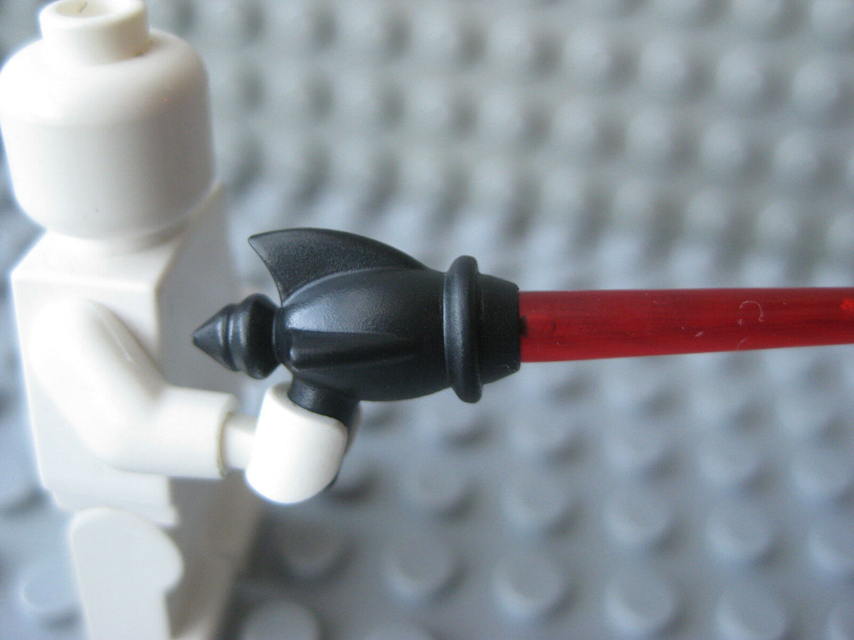 Custom Sci-Fi RAYGUN Space Pistol for Minifigures -Black with Red Beam ...